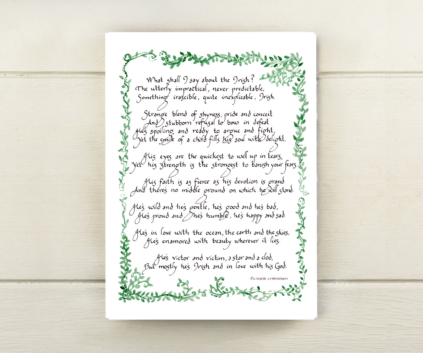 Vintage 2006 Irish Poem Card – El's Cards