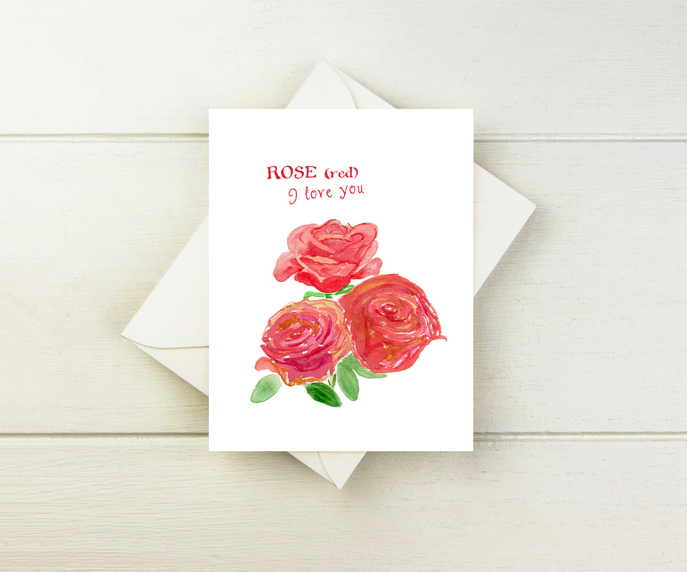 Rose (red) Note Cards – El's Cards