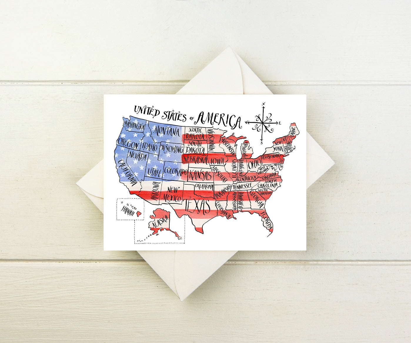 USA Map Note Cards – El's Cards