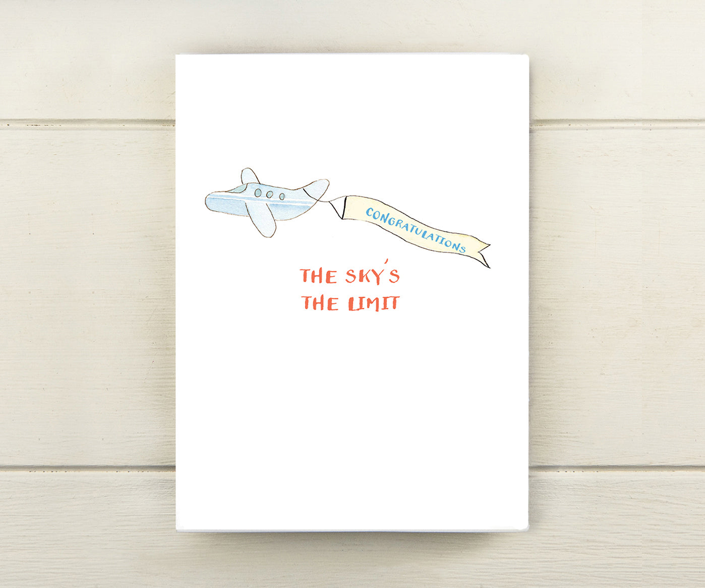 Watercolor Airplane Graduation card – El's Cards
