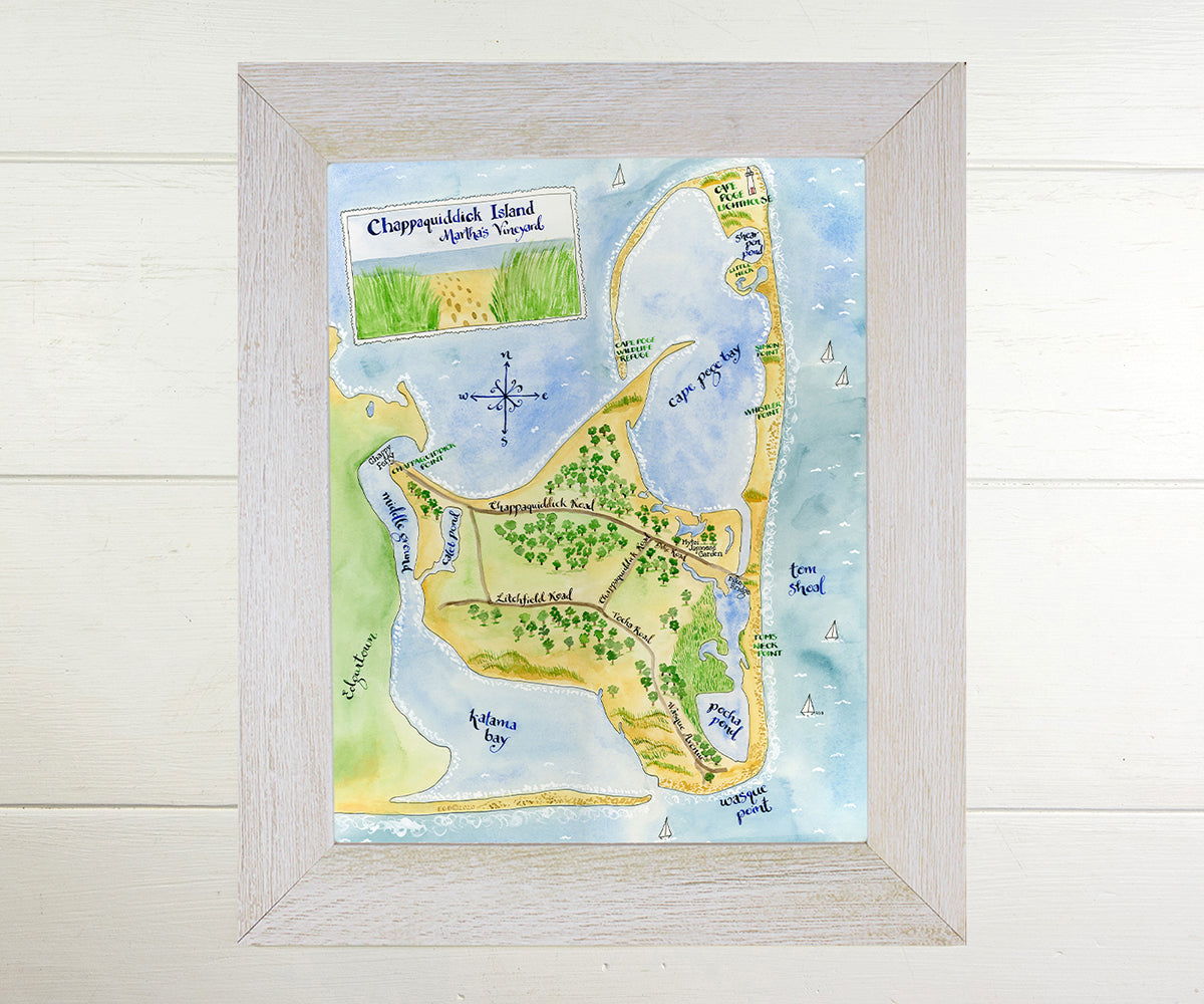 Map of Chappaquiddick Island, MA – El's Cards