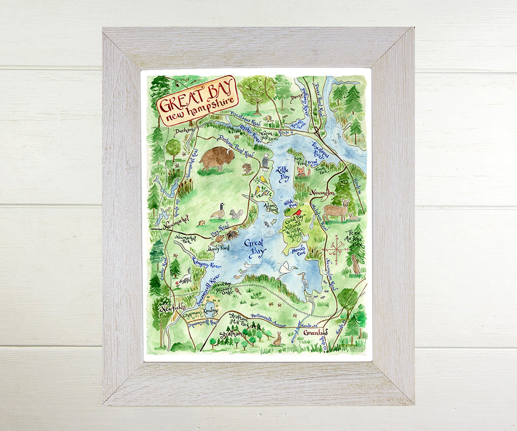 Map of Great Bay, NH – El's Cards