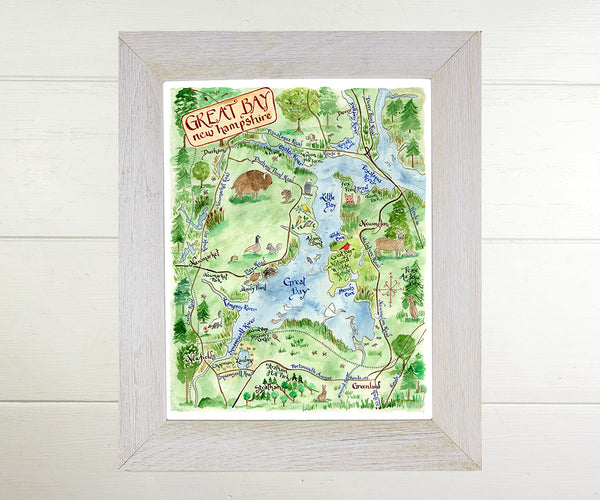 Map of Great Bay, NH – El's Cards