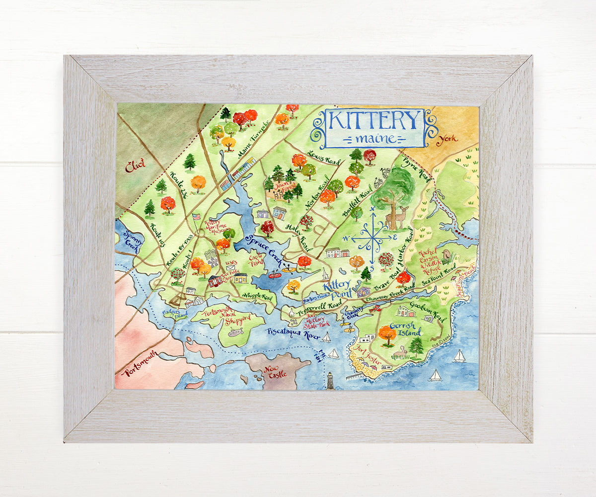 Map of Kittery, ME – El's Cards
