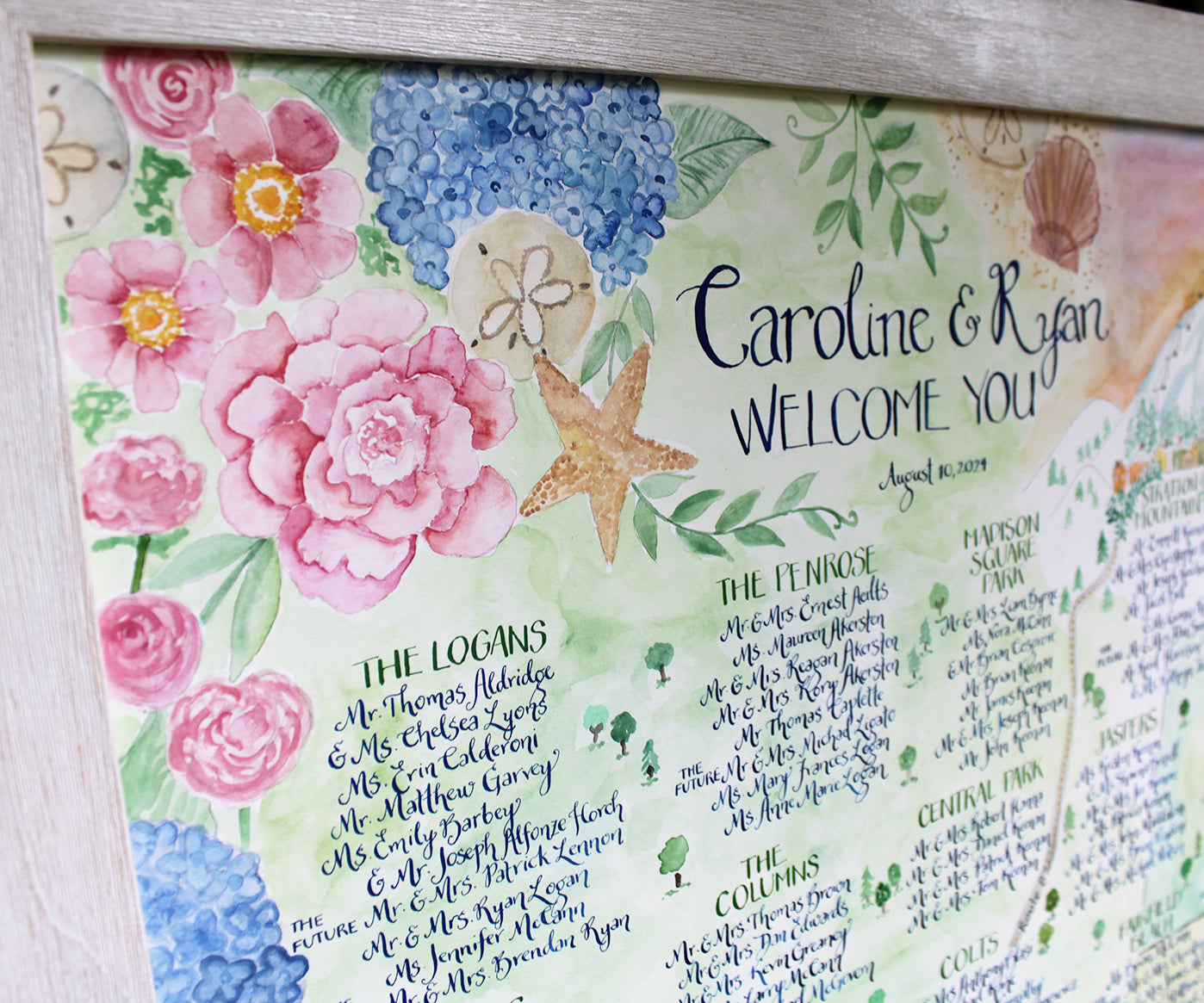 Custom Hand Painted Seating Chart – El's Cards