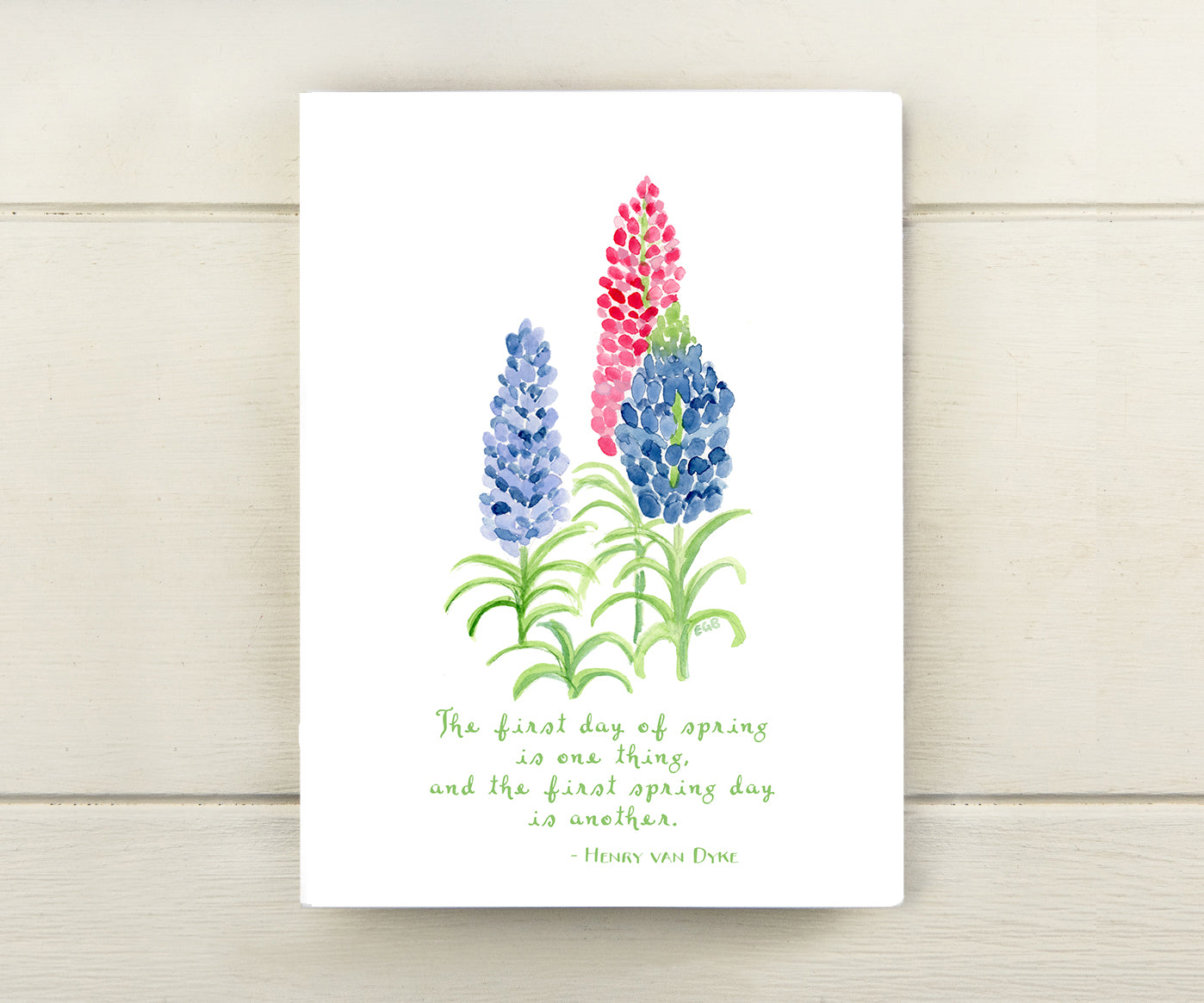 Lupines Spring Quote Card – El's Cards