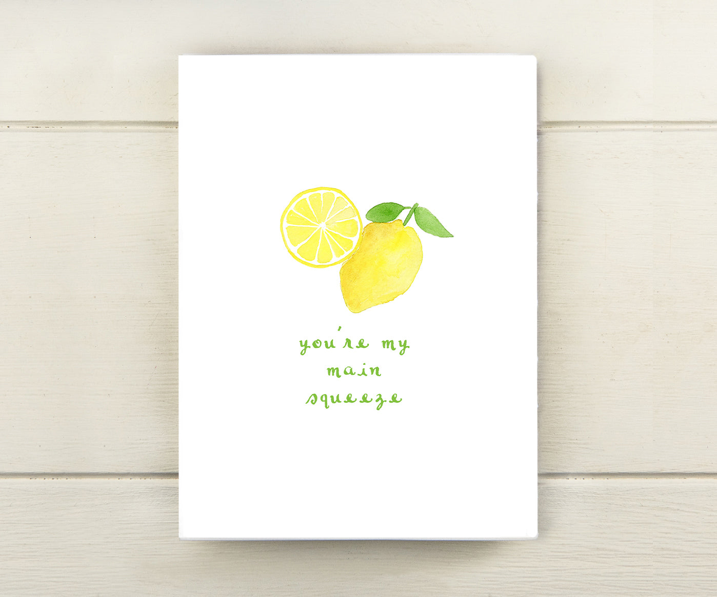 watercolor lemon hand painted Main Squeeze Card – El's Cards