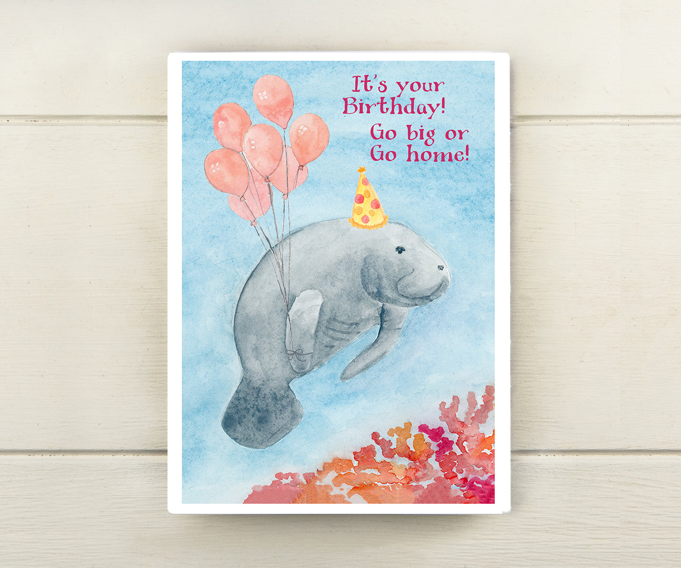 Manatee Birthday Card – El's Cards