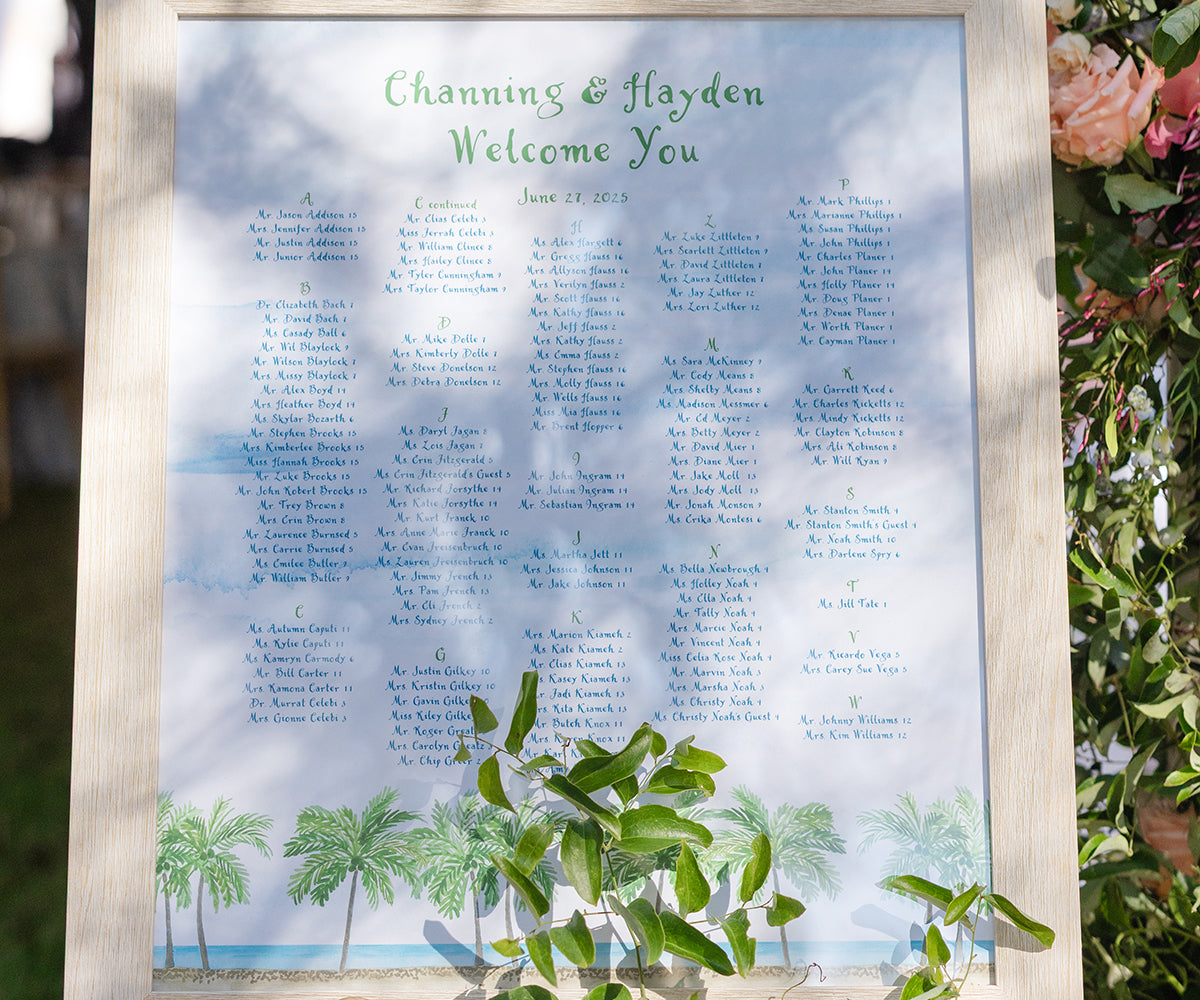 Palm Trees Seating Chart – El's Cards