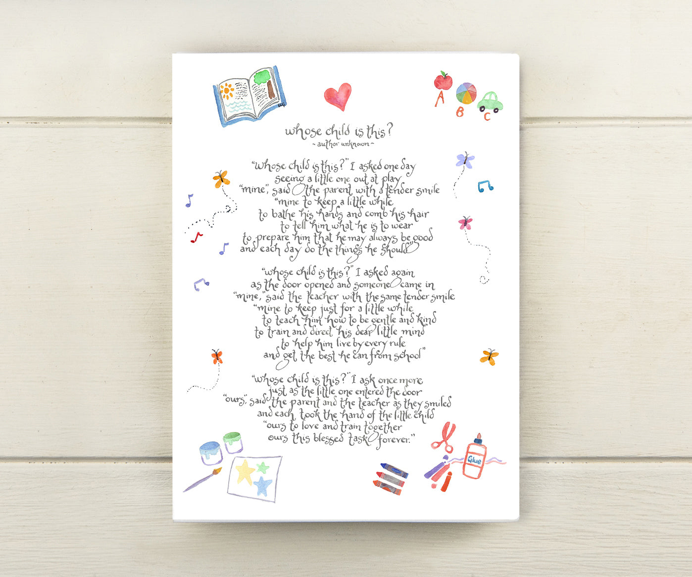 Teacher Poem Card – El's Cards
