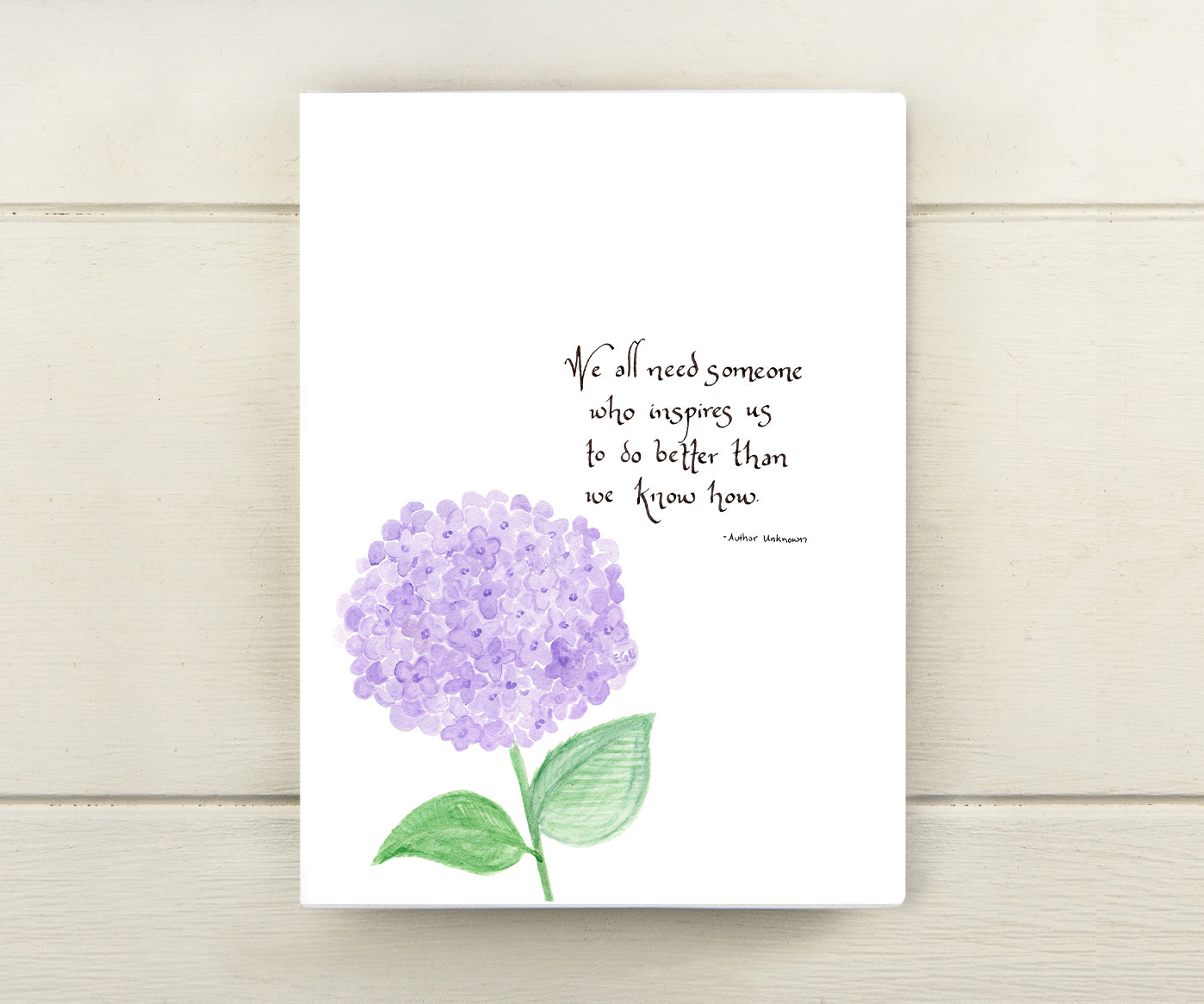 Purple Hydrangea Quote Card – El's Cards