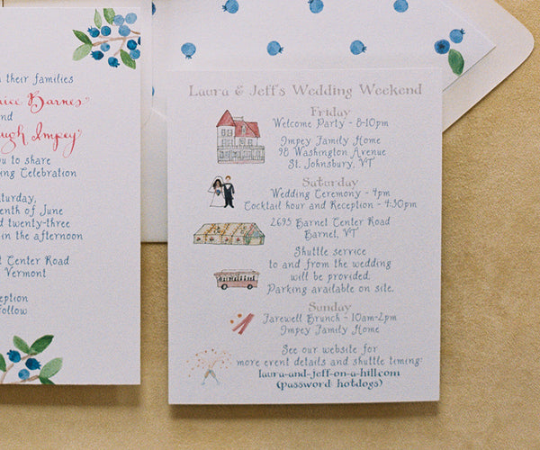 Illustrated Schedules of Events – El's Cards