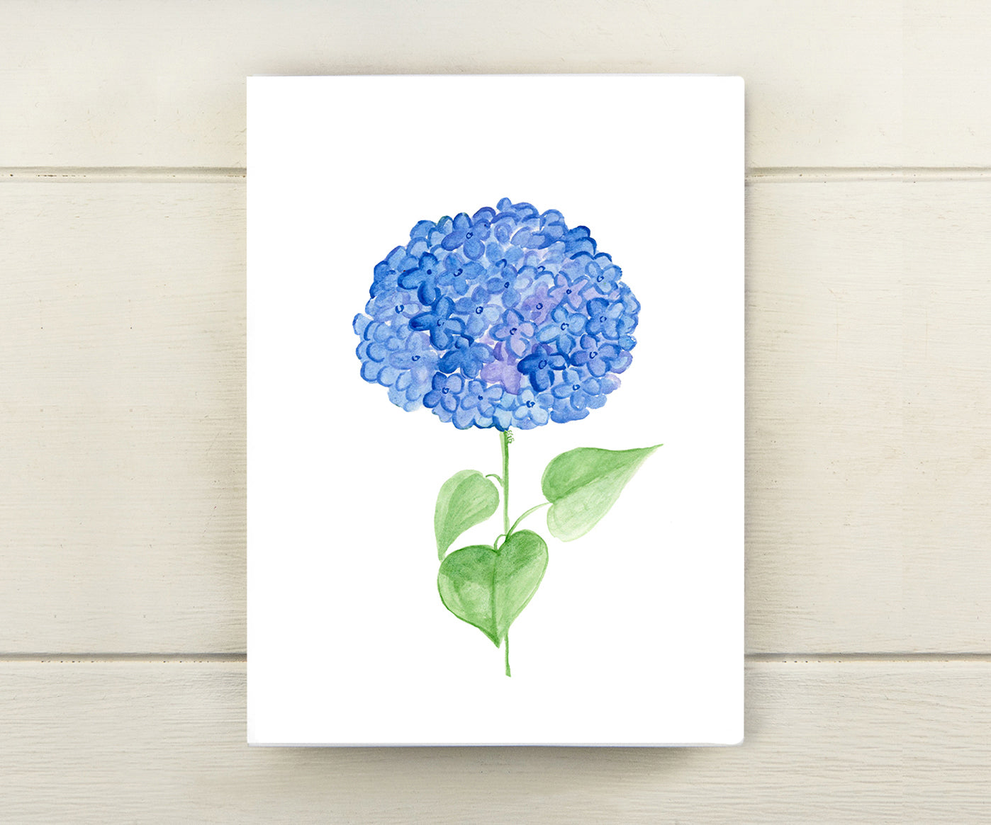 Single Blue Hydrangea Card – El's Cards