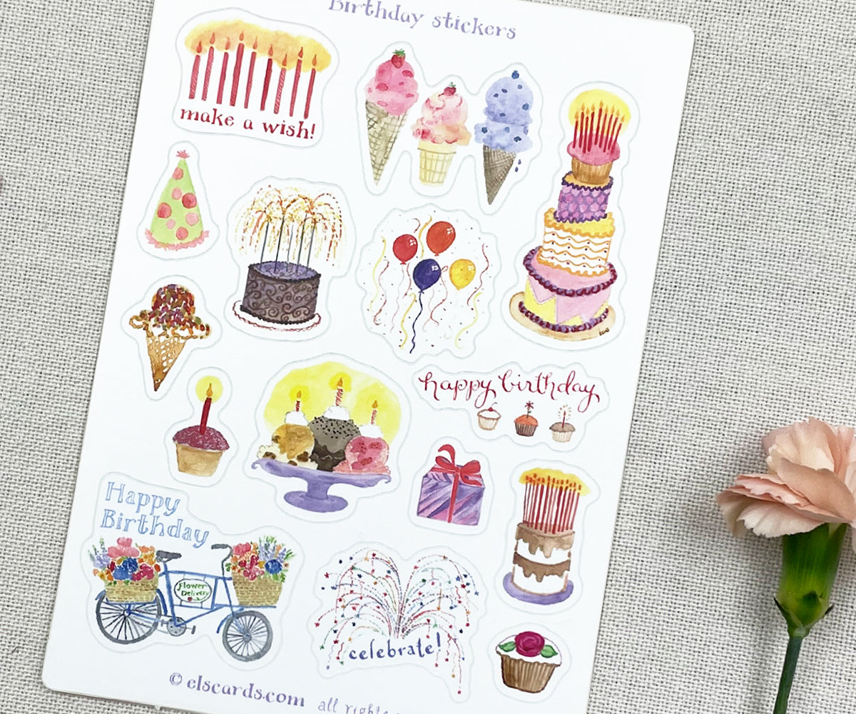 Birthday Sticker Sheet – El's Cards