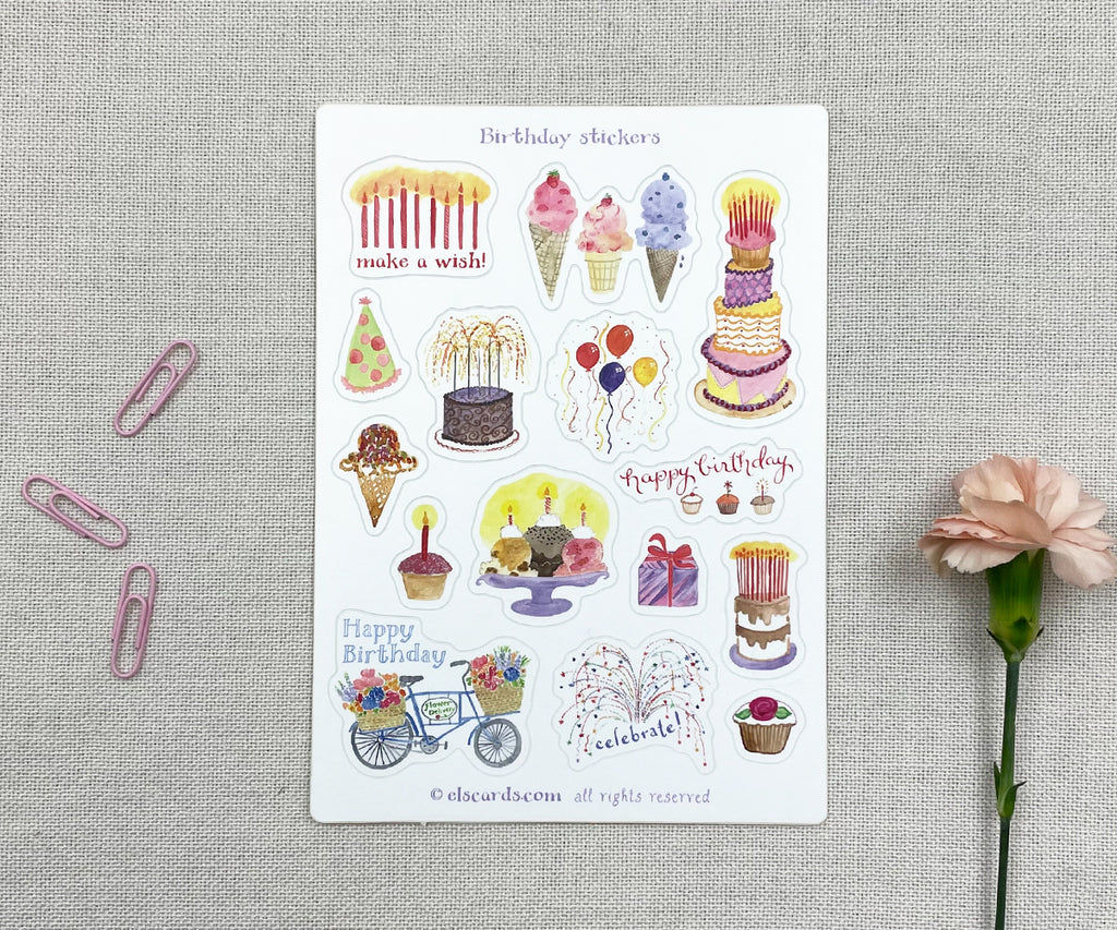 Birthday Sticker Sheet – El's Cards