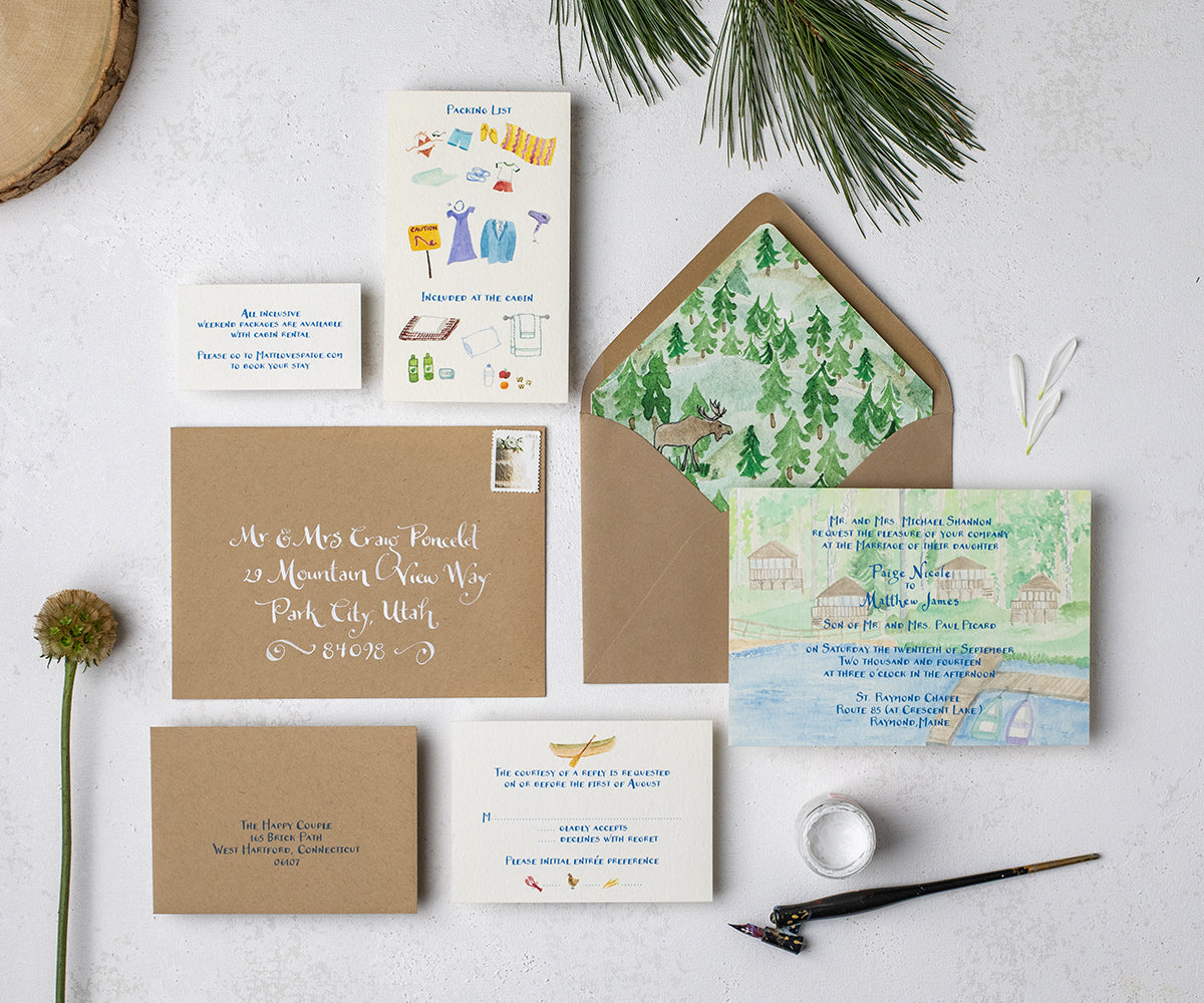 Camp Theme Wedding Invitations
