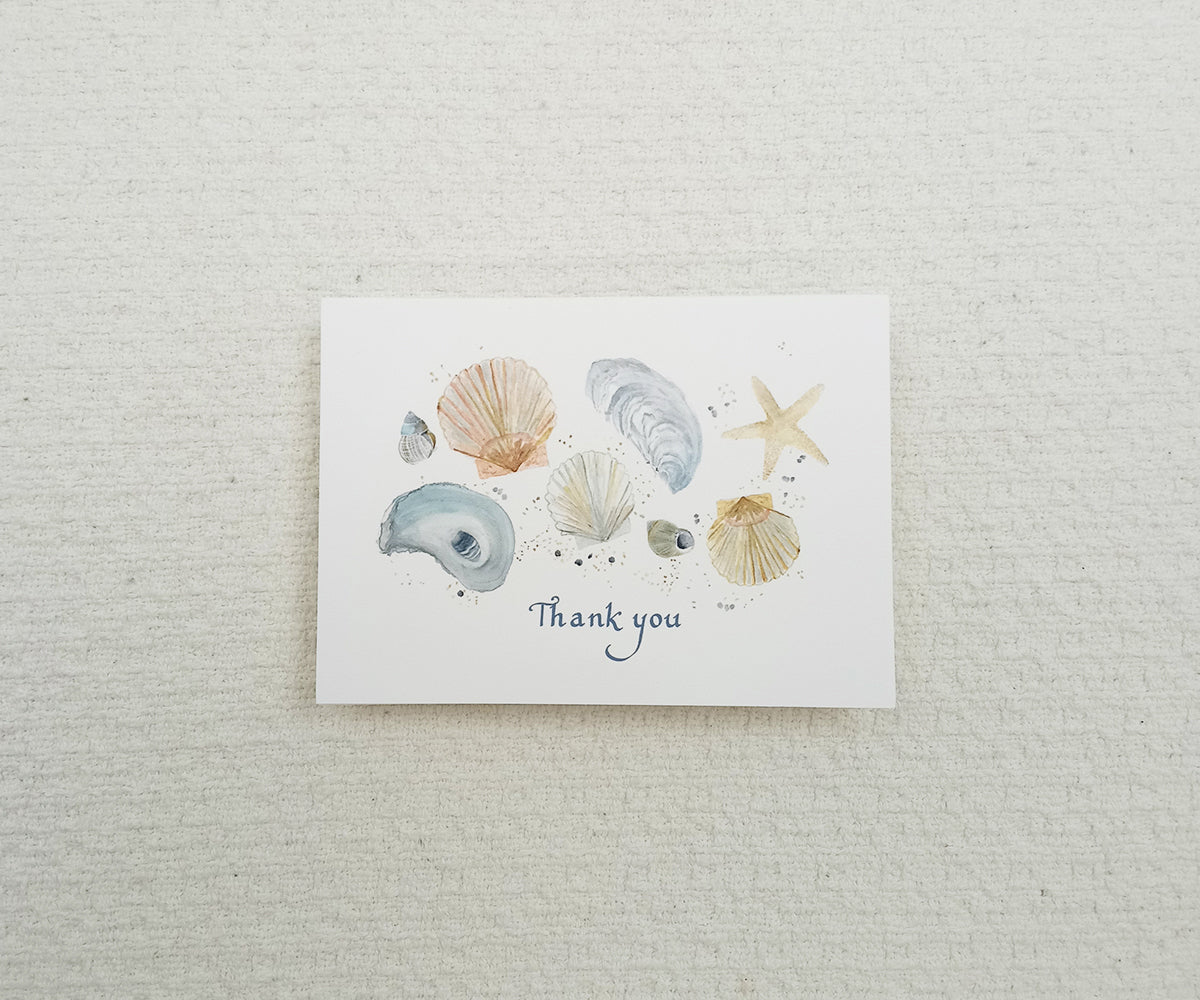 Mixed Shells Wedding Thank You Notes – El's Cards
